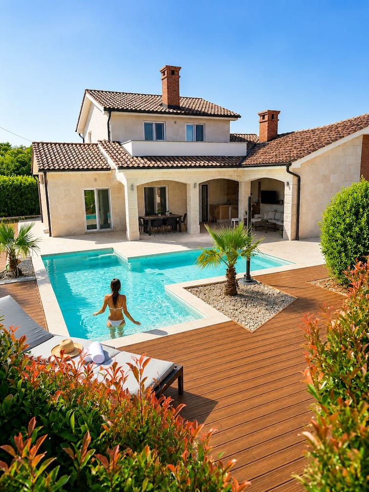 Moderne Villa Mit Pool - Vrbnik