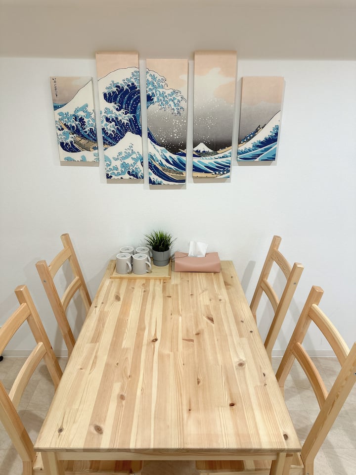 Katsu House #4,南海站1分钟/50平方米/双床大房/直达关西机场/難波/天王寺/通天阁 - Osaka