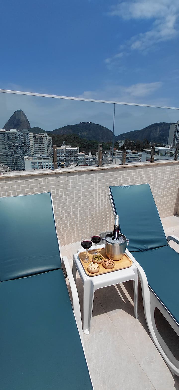 Cobertura - Vista Pão De Açúcar & Cristo. - Rio de Janeiro