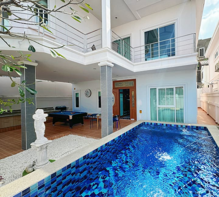 Sunshine Villa5卧6卫独栋台球桌泳池别墅近walking St. - Pattaya City