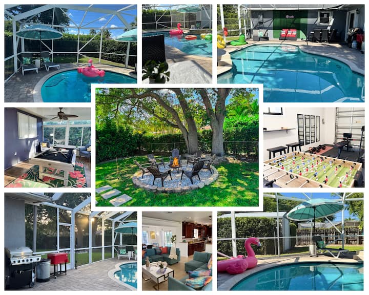 Family Retreat | Heatedpool|fun Game |Fire Pit - Dania Beach