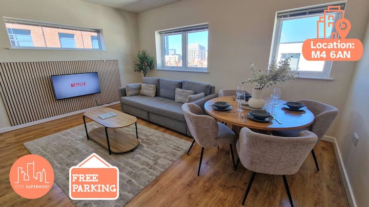 2 Bed City Centre Flat | Free Parking - Manchester