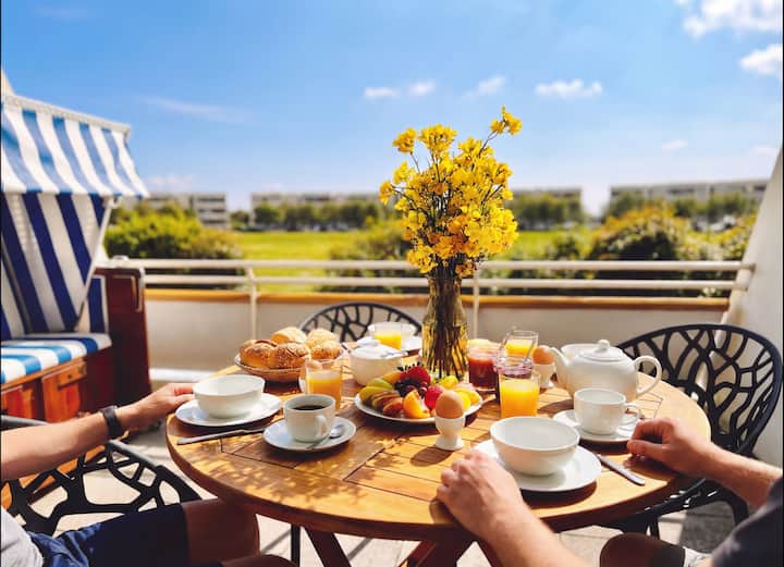 Terrasse, Strandkorb, W-lan - Zweite Liebe Fehmarn - Klausdorf