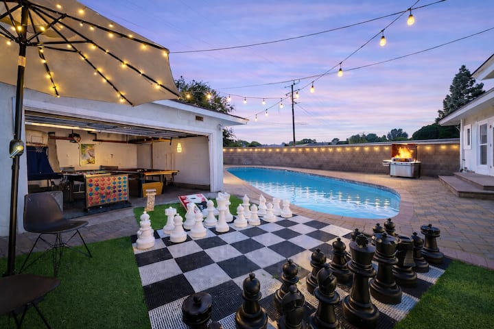 Ladoga's Hideaway |Pool|jacuzzi|games|fire Pit|bbq - Cypress, CA