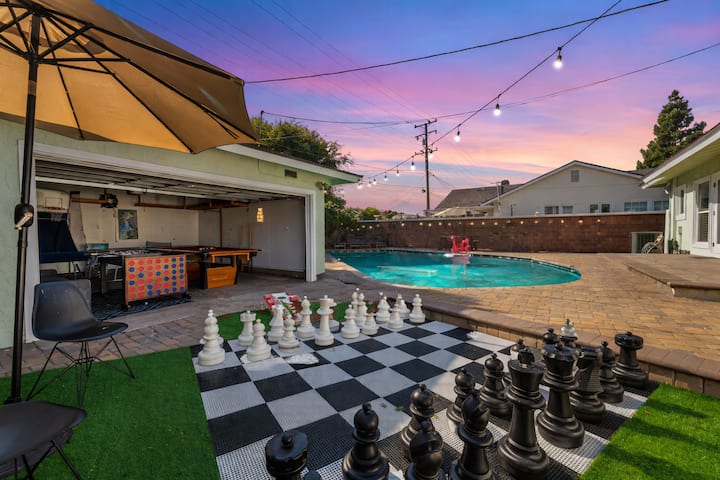 Pool |Jacuzzi|game Room|fire Pit|bbq|nearby Disney - Long Beach, CA
