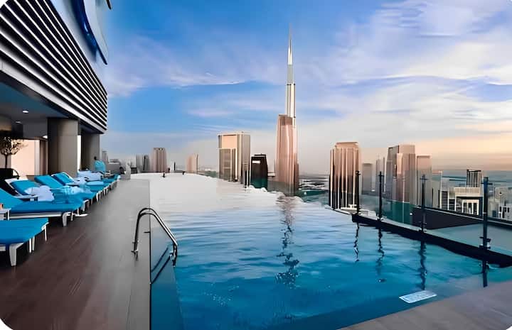 Burj Khalifa View 2bhk Rooftop Sky Pool Downtown - Émirats arabes unis