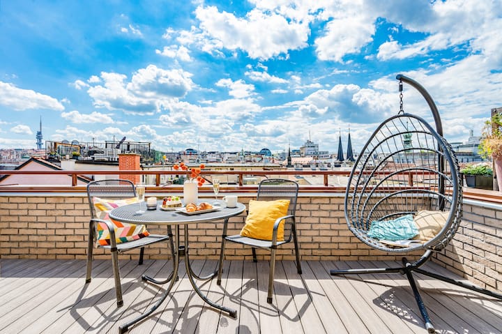Maisonette Retreat W/ Terrace  Ac  Tv Tower View - Prague