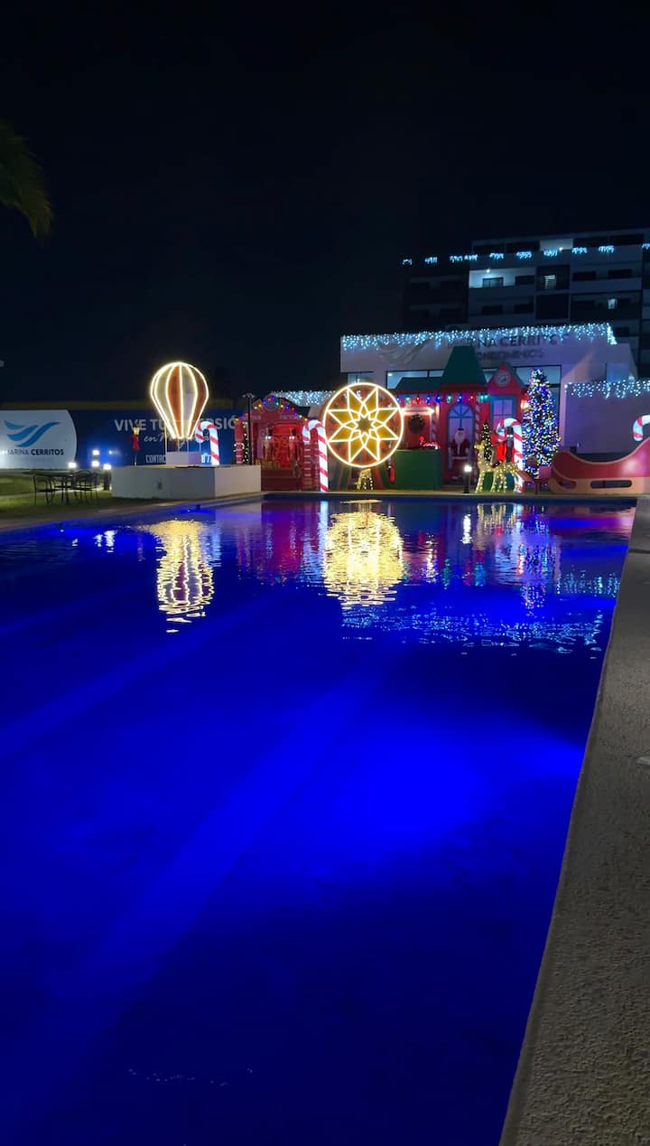 Marina Cerritos 404 | Alberca De Olas Y Tirolesa - Mazatlán