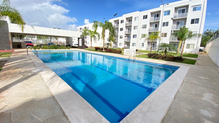 Bello Departamento A 15 Min Del Aeropuerto Cancun. - Cancún