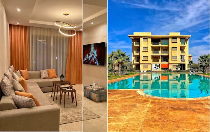 Appartement Avec Piscine Entièrement Climatisé - Marrakech