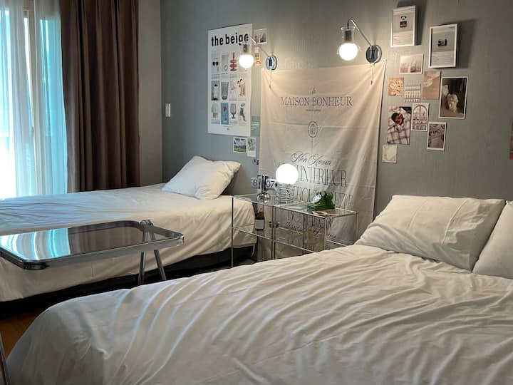 깡총하우스4:) 공항5분/3인가능/신제주중심가위치/롯데면세점1분/신라면세점5분/넷플릭스 - Jeju-si