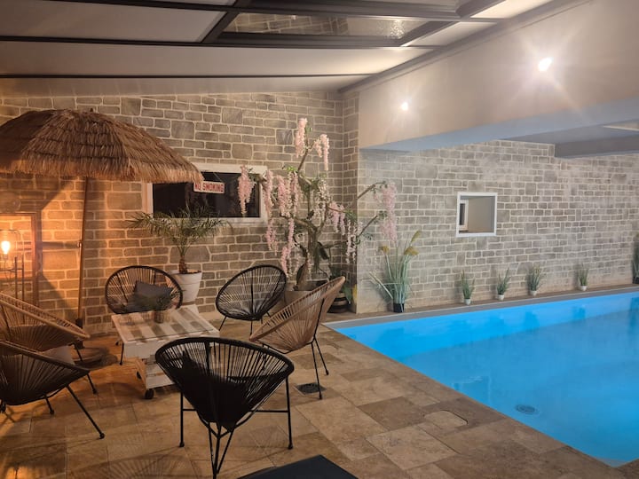 La Villa Terre & Mer Avec Piscine Intérieure - Calvados