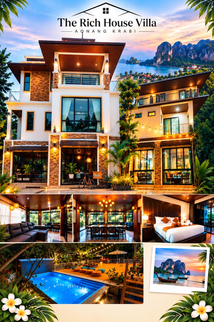 Pool Villa The Rich House 6 Bedrooms 16 Adults - Ao Nang