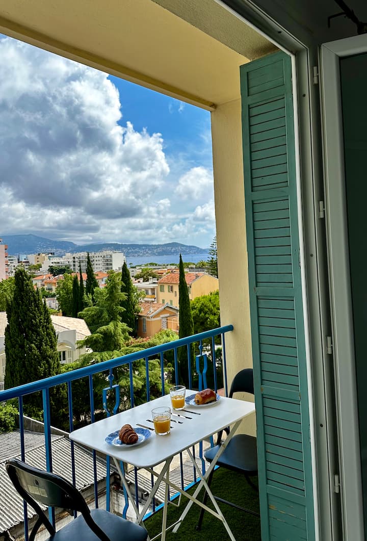 Charmant Appartement Vue Mer + Parking - Niza