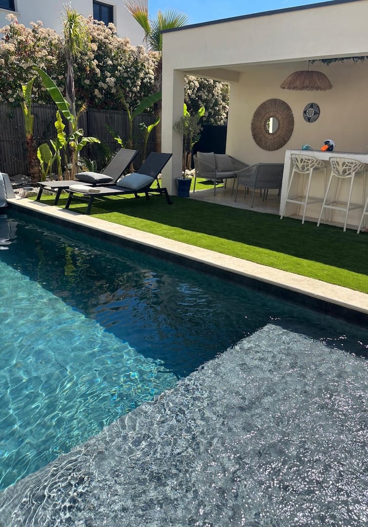 Villa Calme Avec Piscine Privée Chauffée - Castries
