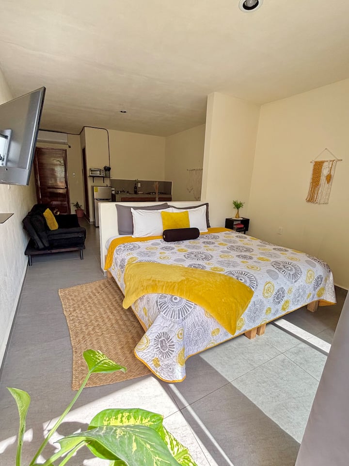 Loft Céntrico En Cancún Con A/c, Wifi Y Smart Tv. - Cancún