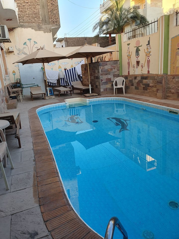 N4 Villa Omar El Sharif Appartement Avec Piscine - Luxor