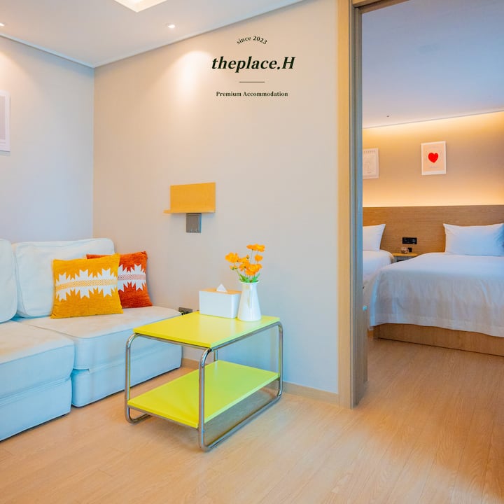 더플레이스.H-09 > 2beds+소파베드 | 고층 오션뷰 트리플 | 최대5인 - Busan