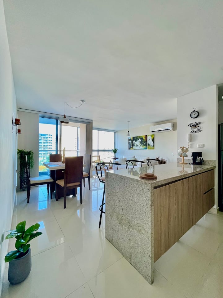 Apto Amoblado Norte Barranquilla(alquiler Mensual) - Barranquilla