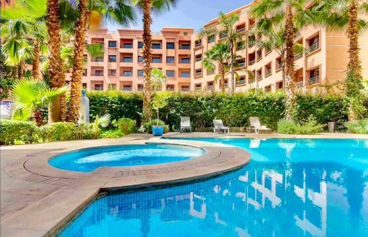 Cozy Appartement Marrakech Hivernage Avec Piscine - Marrakesh
