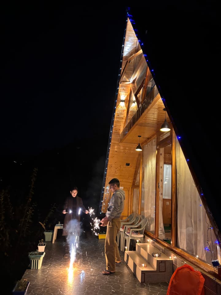 Serene Apple Orchard Aframe Rocky’s Retreat Jibhi - India