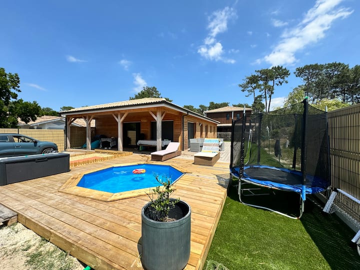 Villa, Lacanau Océan Située Au Calme Avec Piscine - Lacanau