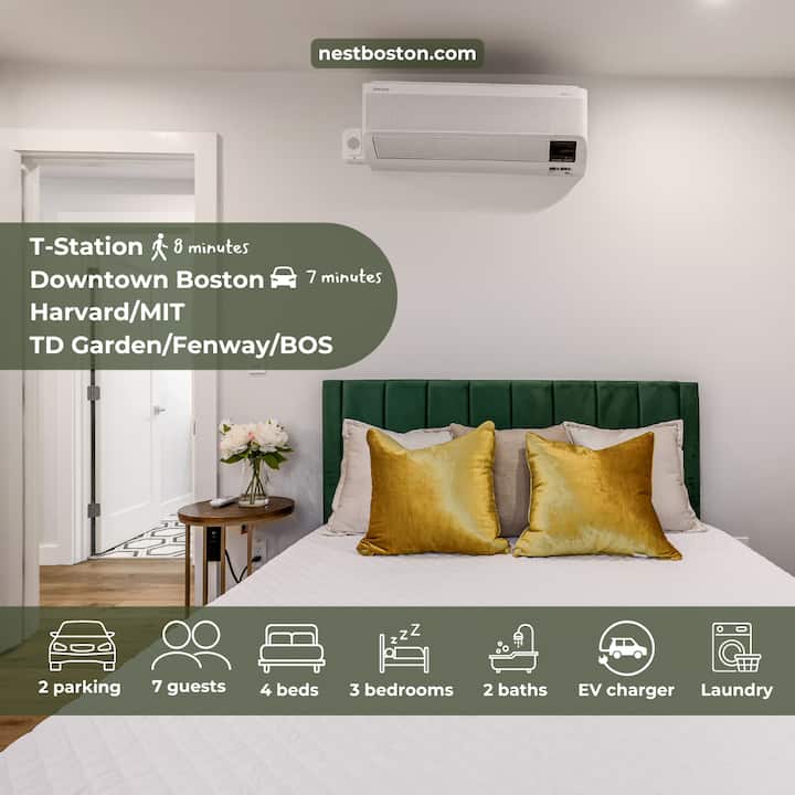 3br2bth Parking, Cambridge/boston, W&d, Subway, Ac - North End - Boston