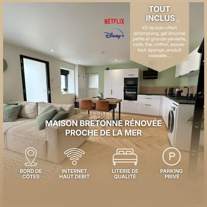 Maison Bretonne Rénovée Proche De La Mer - Yffiniac