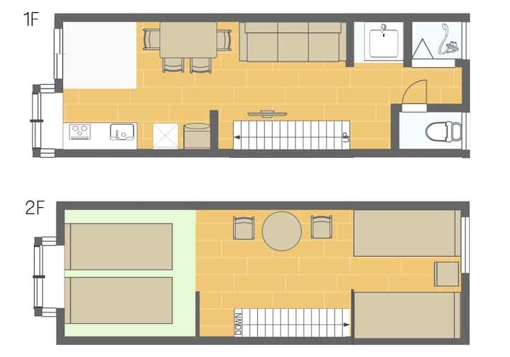 恵美須町駅まで徒歩3分、通天閣・日本橋アニメストリート·まで徒歩5分、心斎橋まで地下鉄で12分宿4名 - Japan