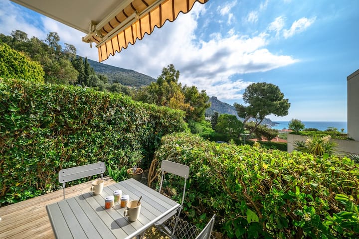 Les Miradors Appartement Calme Piscine Parking - Plage Hawaii - Menton