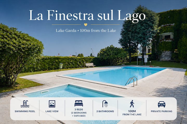 Finestra Sul Lago [100mt Lake] Pool + Free Parking - Desenzano del Garda