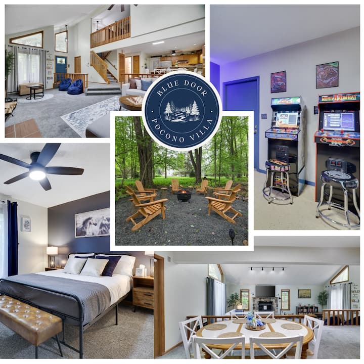 By The Lake 4br | Arcade Room, Pool & Beach-8guest - Gouldsboro Lake, PA