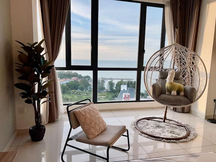 Sea Breeze Haven 2br Seaview W Bathtub ｜海风乐园海景套房 - George Town