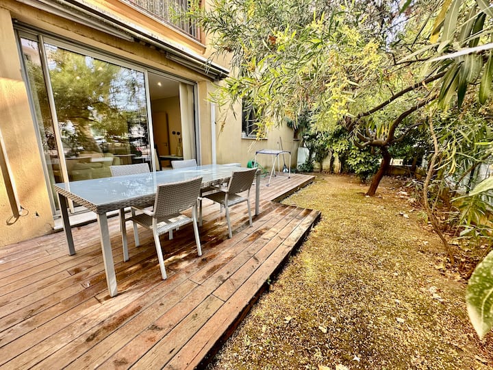 Appartement Jardin Proche Mer Centre Ville - Cagnes-sur-Mer