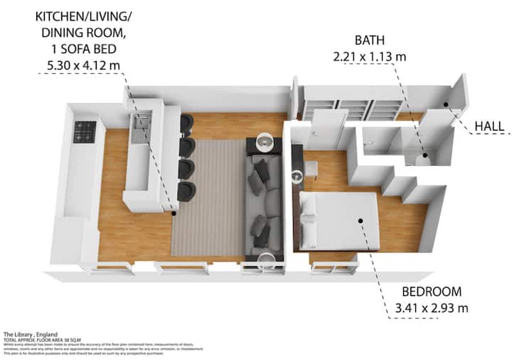 Ad-1-a The Library - Stylish 1 Bedroom Soho Flat - Central London