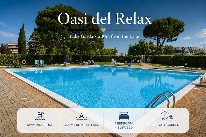 Oasi Del Relax [200m Lake] Private Garden + Pool - Desenzano del Garda