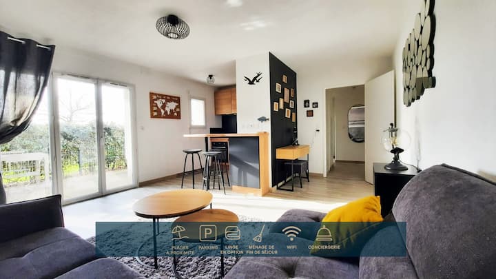 Dune Et Grande Plage à St Gilles + Parking + Wifi - Saint-Gilles-Croix-de-Vie