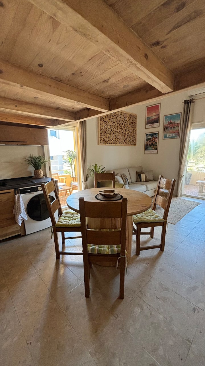 Plage/commerces 90 M, Wifi, 2 Terrasses, Climatisé - Vendres Plage