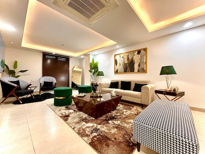 Skyline Elegance 11th Flr Balcony @ Goldcrest, Dha - Lahore
