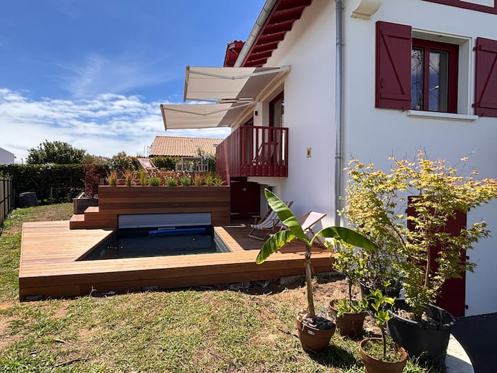 Rdc D'une Villa Paisible Piscine - Plage à Pied - Bidart