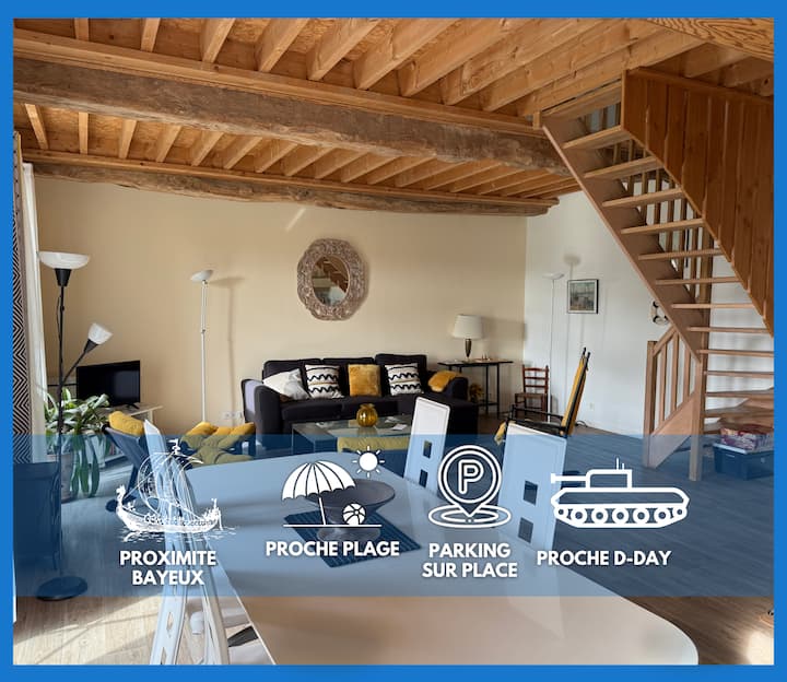 Grand Duplex Lumineux Au Calme 5 Mn Mer - Bayeux