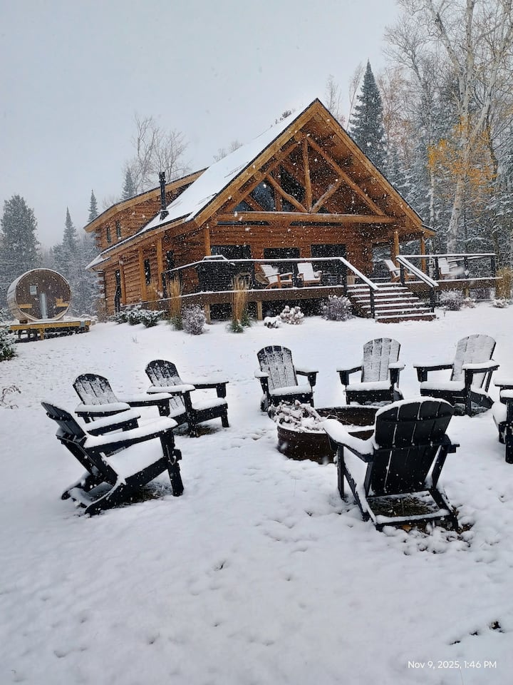 Luxury Log Cabin On Lake Michigan W/barrel Sauna - Michigan