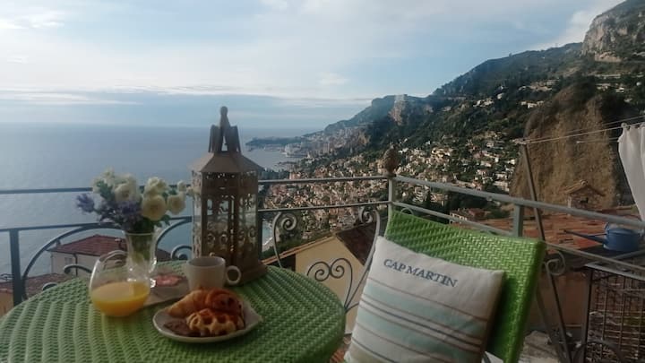 Charmant F2 Vue Mer Roquebrune Cap Martin Monaco - Roquebrune-Cap-Martin