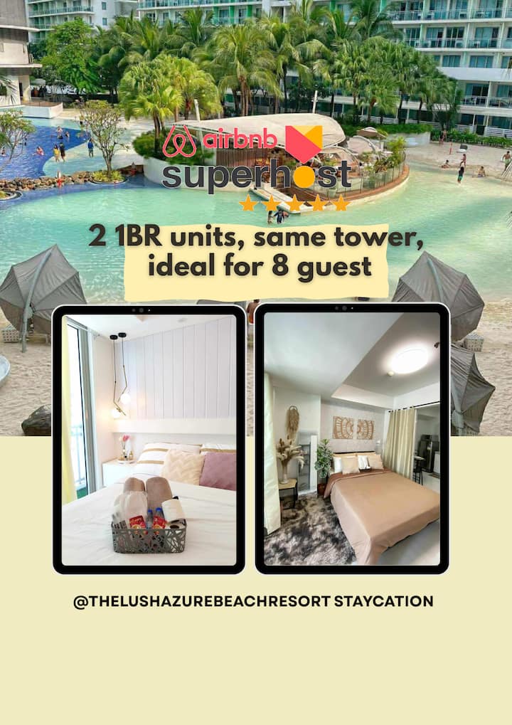 Beachview Tandem Units | 8 Guests | Azure Resort - Parañaque