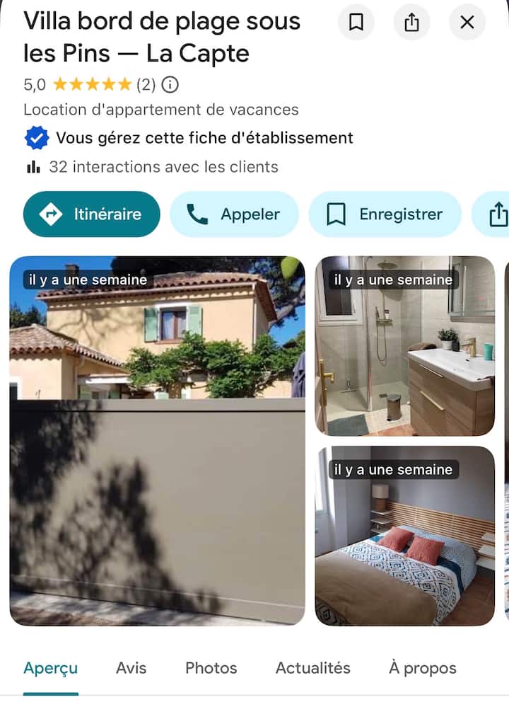 Villa Bord De Plage Sous Les Pins — La Capte - ポルクロール島