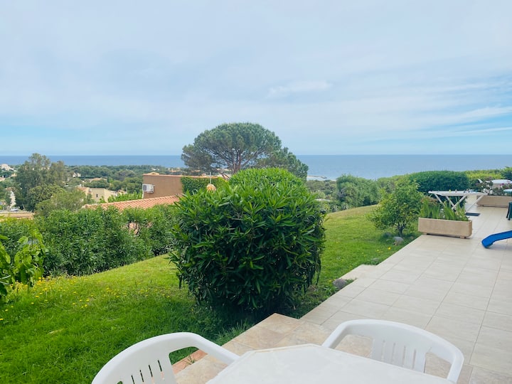 Corsica, Studio + Terrasse,vue Mer, Sant Ambroggio - Algajola