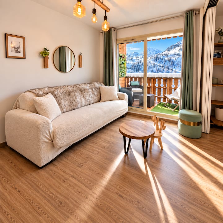 Centre, Luxueux, Piste 50m, Terrasse, Vue, Parking - Roubion