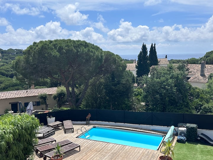 Vue Mer Piscine Appart D’hôte Calme Proche Plage - Les Issambres