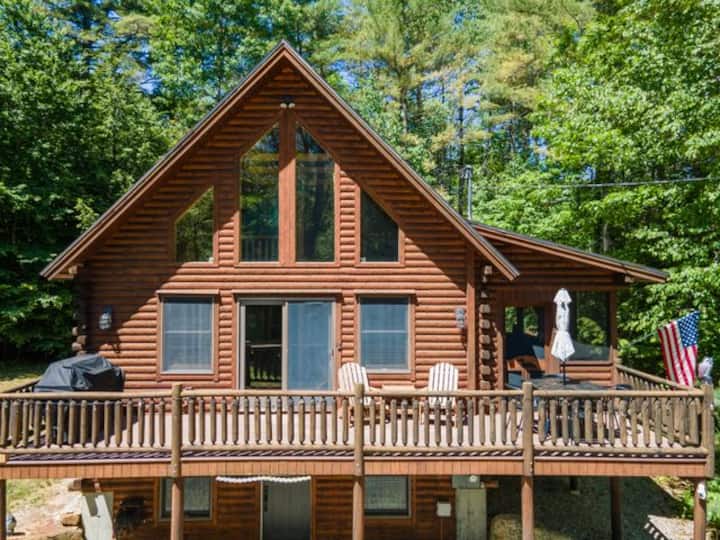 Summer Lake Country Log Cabin ~ Walk To Beach! - Belmont, NH