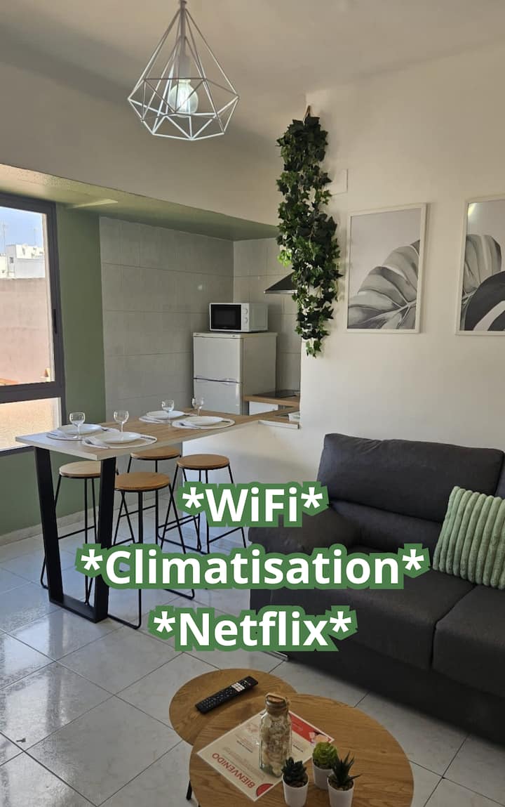 Cosy, Wifi Haut Débit, Netflix, Clim, Workspace - Benicarló